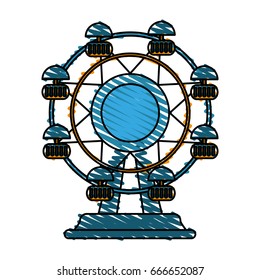 Fair Wheel Vector Illustration Stock Vector (Royalty Free) 666652087 ...