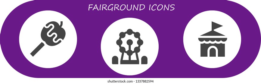 Fairground Icon Set 3 Filled Fairground Stock Vector (Royalty Free ...