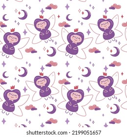 Fairy Princess Pattern Seamless Pattern Cute Stock Vector (Royalty Free ...