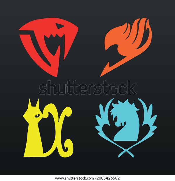 Fairy Tail Anime Guild Signs Stock Vector (Royalty Free) 2005426502 ...