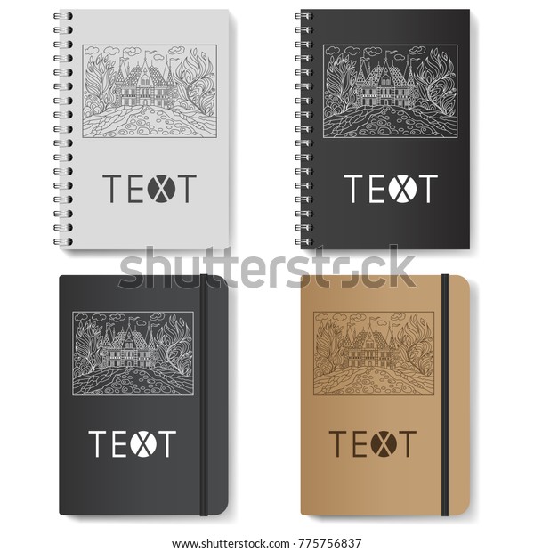 Fairy Tale Castle On Realistic Notepad Stock Vector (Royalty Free ...