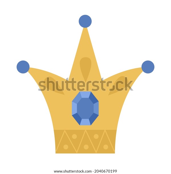 Fairy Tale Crown Isolated On White Stock Vector (Royalty Free ...