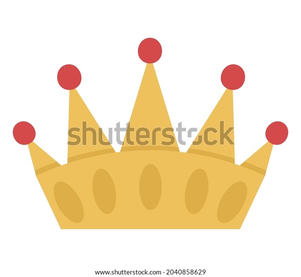 Fairy Tale Crown Isolated On White Stock Vector (Royalty Free ...