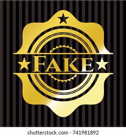 Fake Gold Badge Stock Vector (Royalty Free) 741981892 | Shutterstock