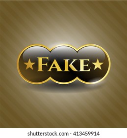 Fake Golden Badge Stock Vector (Royalty Free) 413459914 | Shutterstock
