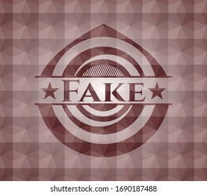 Fake Red Seamless Emblem Geometric Background Stock Vector (Royalty ...