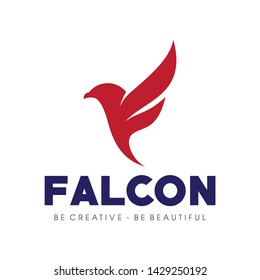 Falcon Fire Bird Eagle Logo Design Stock Vector (Royalty Free ...
