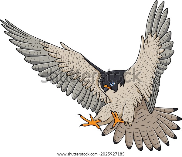 Falcon Flying Cartoon Vector Illustration Stock Vector (Royalty Free ...