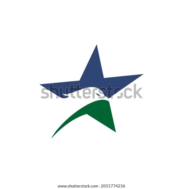 Falcon Star Logo Simple Clean Elegance Stock Vector (Royalty Free ...