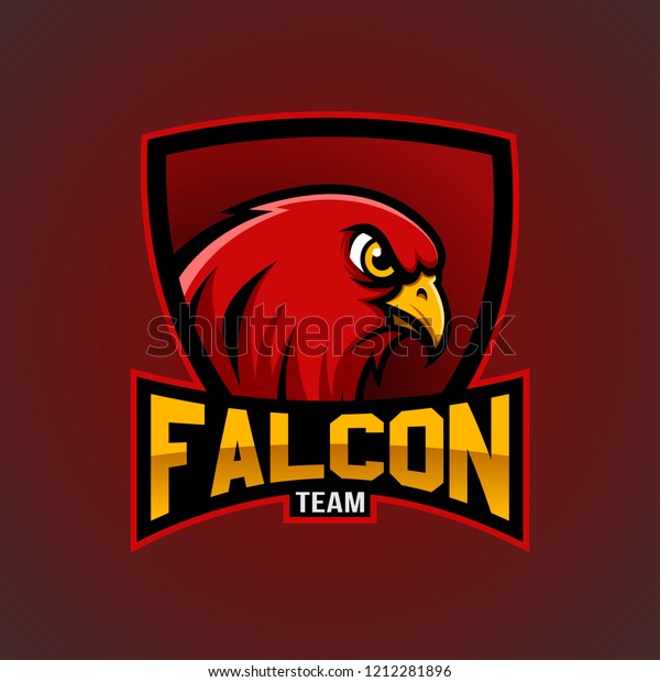 Falcon Team Logo E Sport Logo Stock Vector (Royalty Free) 1212281896