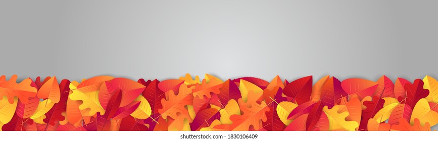 Fall Autumn Banner Website Header Red Stock Vector (Royalty Free ...