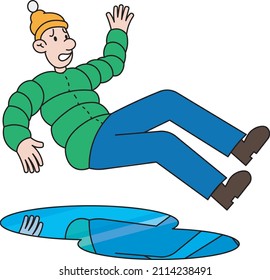 389 Cartoon Slipping On Ice Images, Stock Photos & Vectors | Shutterstock