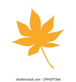 Fall Orange Leaf Simple Autumn Leaf Stock Vector (Royalty Free) 1994297366 | Shutterstock
