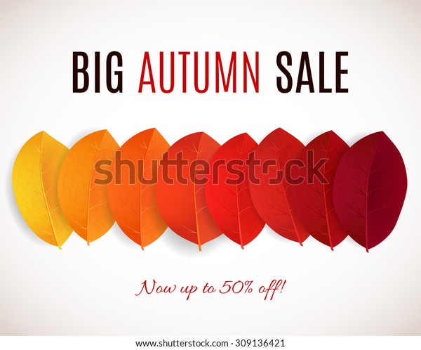 Fall Sale Design Can Be Used Stock Vector (Royalty Free) 309136421