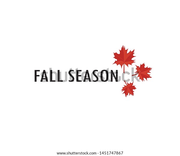 Fall Season Logo Leaf Icon Old Stock Vector (Royalty Free) 1451747867 ...