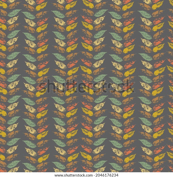 Fallen Autumn Leaves Vertical Rows Vector Stock Vector (Royalty Free ...