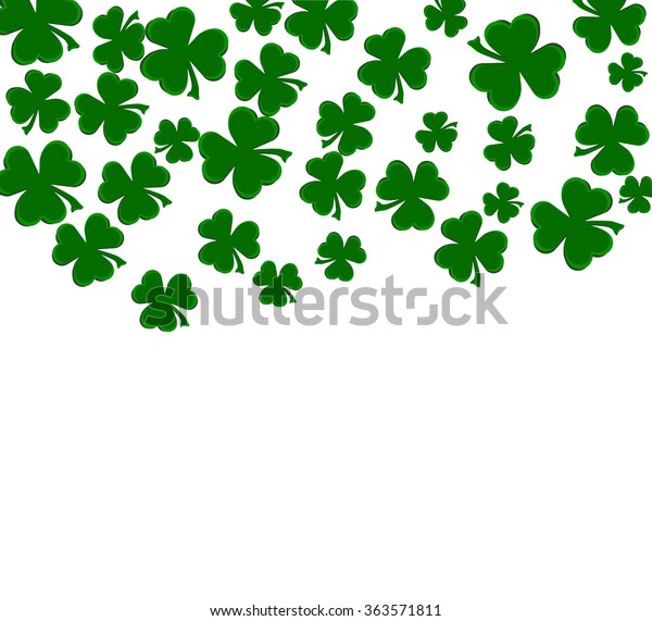 Falling Clovers Isolated On White Background Stock Vector (Royalty Free ...