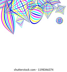 Falling Color Figures Concept Background Color Stock Vector (Royalty ...