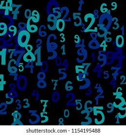 Falling Color Numbers On Black Background Stock Vector (Royalty Free ...