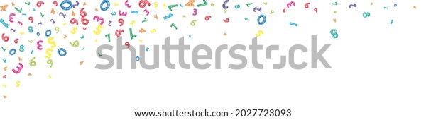 Falling Colorful Messy Numbers Math Study Stock Vector (Royalty Free ...