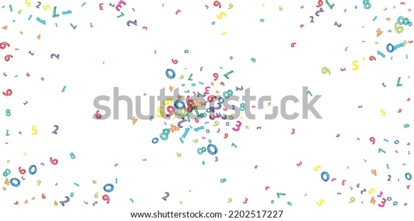 Falling Colorful Messy Numbers Math Study Stock Vector (Royalty Free ...