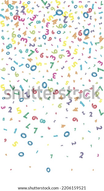 Falling Colorful Messy Numbers Math Study Stock Vector (Royalty Free ...
