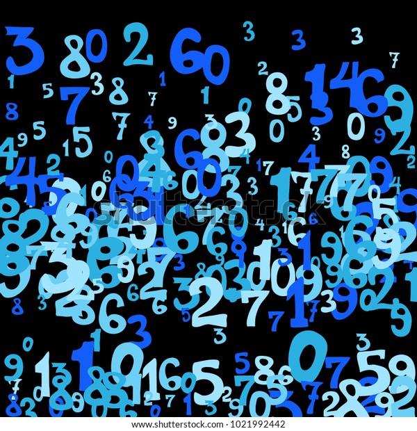Falling Colorful Numbers On Black Background Stock Vector (Royalty Free ...