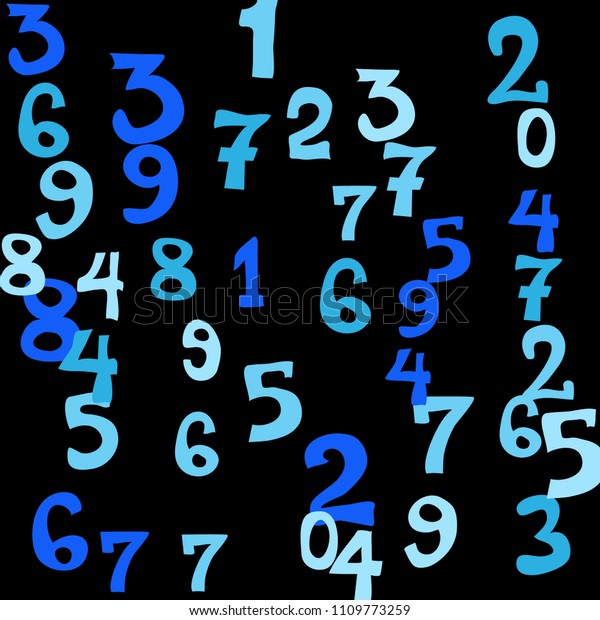 Falling Colorful Numbers On Black Background Stock Vector (Royalty Free ...
