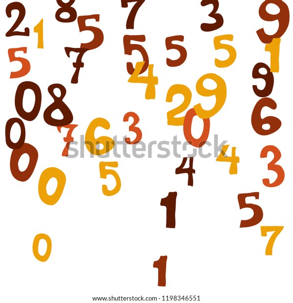 Falling Colorful Numbers On White Background Stock Vector (Royalty Free ...