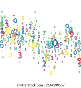 Falling Colorful Orderly Numbers Math Study Stock Vector (Royalty Free ...