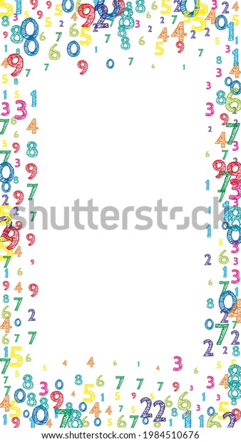 Falling Colorful Orderly Numbers Math Study Stock Vector (Royalty Free ...