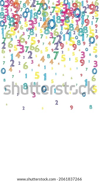 Falling Colorful Orderly Numbers Math Study Stock Vector (Royalty Free ...