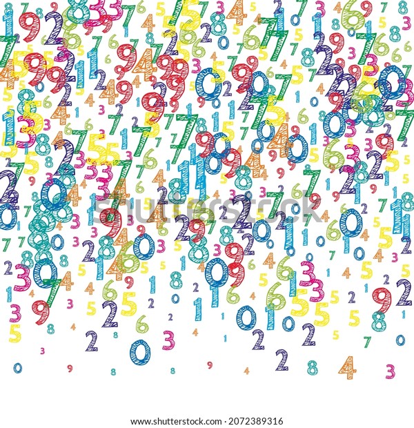 Falling Colorful Orderly Numbers Math Study Stock Vector (Royalty Free ...