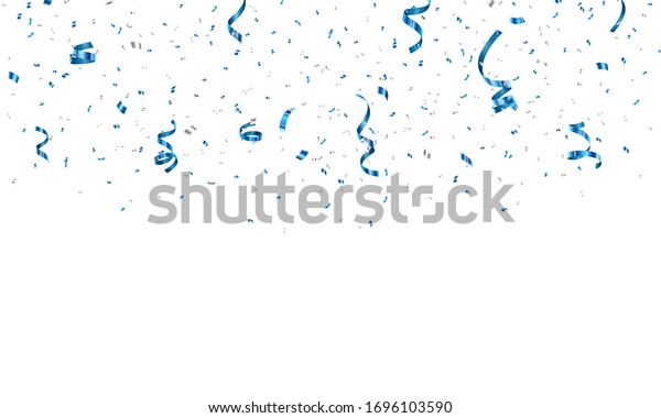 Falling Confetti Isolated On White Background Stock Vector (Royalty ...