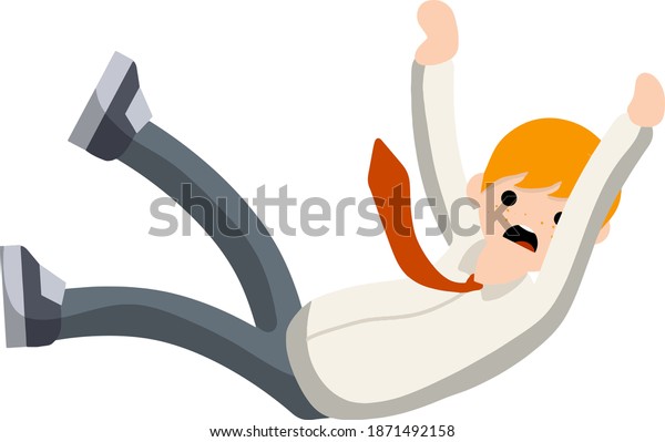 Falling Down Man Shirt Tie Office Stock Vector (Royalty Free ...