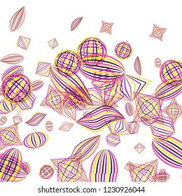 Falling Geometric Figures Abstract Background Color Stock Vector ...