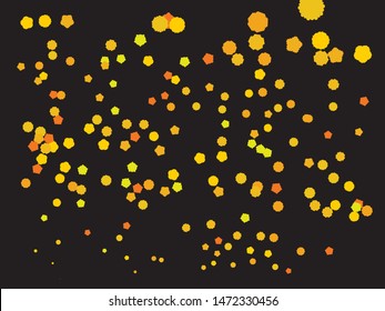 Falling Golden Color Crackers Vector Illustration Stock Vector (Royalty ...