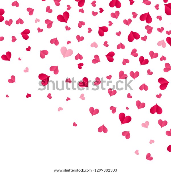 Falling Hearts On Transparent Background Happy Stock Vector (Royalty ...