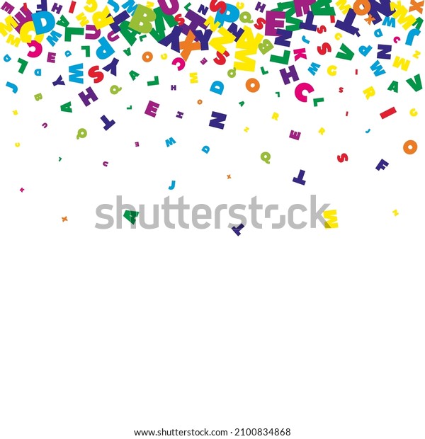 Falling Letters English Language Bright Flying Stock Vector (Royalty ...