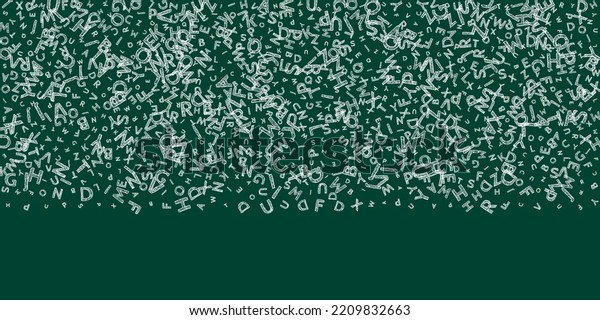 Falling Letters English Language Chalk Handdrawn Stock Vector (Royalty ...