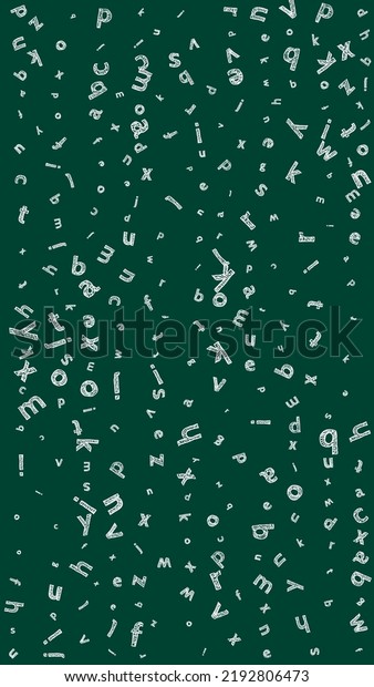 Falling Letters English Language Sketch Chalk Stock Vector (Royalty ...