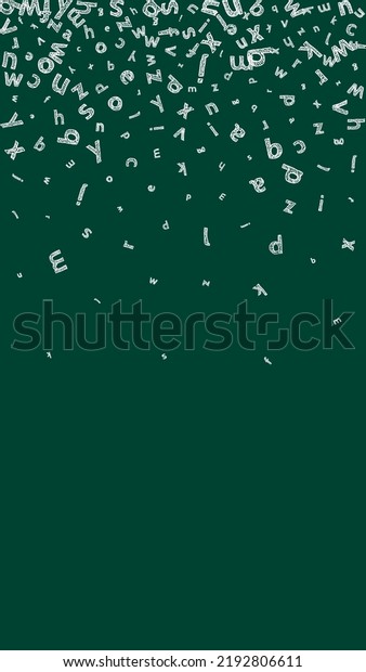 Falling Letters English Language Sketch Chalk Stock Vector (Royalty ...