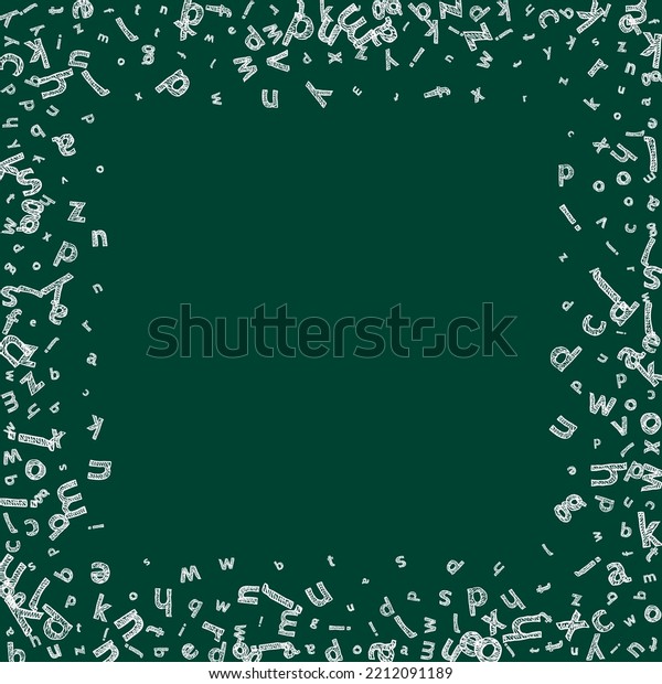 Falling Letters English Language Sketch Chalk Stock Vector (Royalty ...