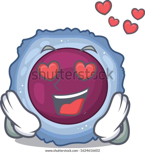 Falling Love Cute Lymphocyte Cell Cartoon Stock Vector (Royalty Free ...