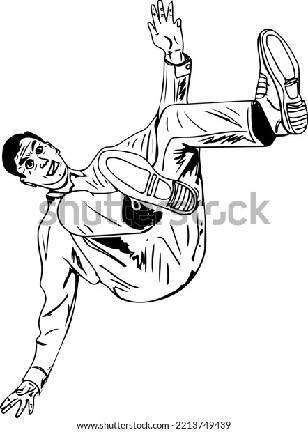 Falling Man Vector Illustration Person Falling Stock Vector (Royalty ...