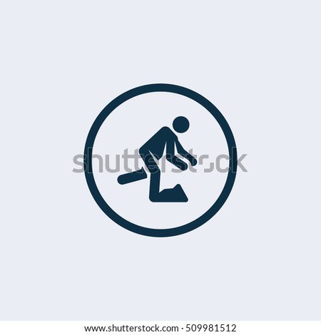 Falling Man Vector Symbol Warning Sign Caution Stock Vector (Royalty ...