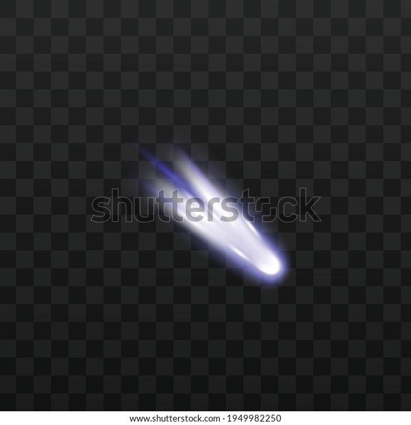 Falling Meteor Comet Space Realistic Vector Stock Vector (Royalty Free ...
