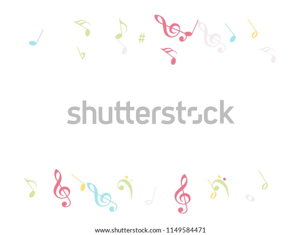 Falling Music Notes Chaos Vector Confetti Stock Vector (Royalty Free ...
