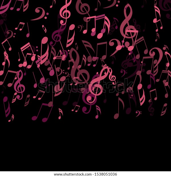 Falling Musical Notes Bass Treble Clefs Stock Vector (Royalty Free ...