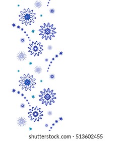 Falling Navy Blue Stylized Snowflakes Stars Stock Vector (Royalty Free ...